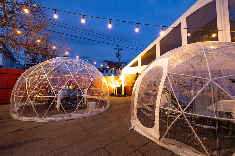 Picture This: Friedman Hospitality Group Heated Igloos | NEPA Dining
