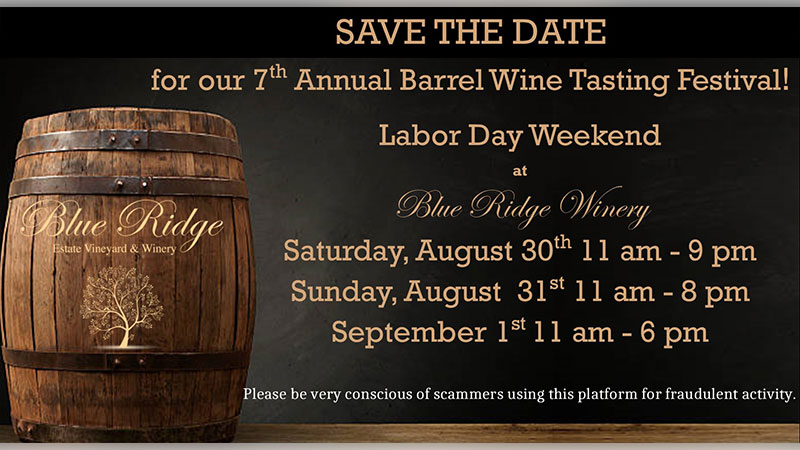 7th Annual Labor Day Weekend Barrel Tasting Festival | Saylorsburg, PA ...